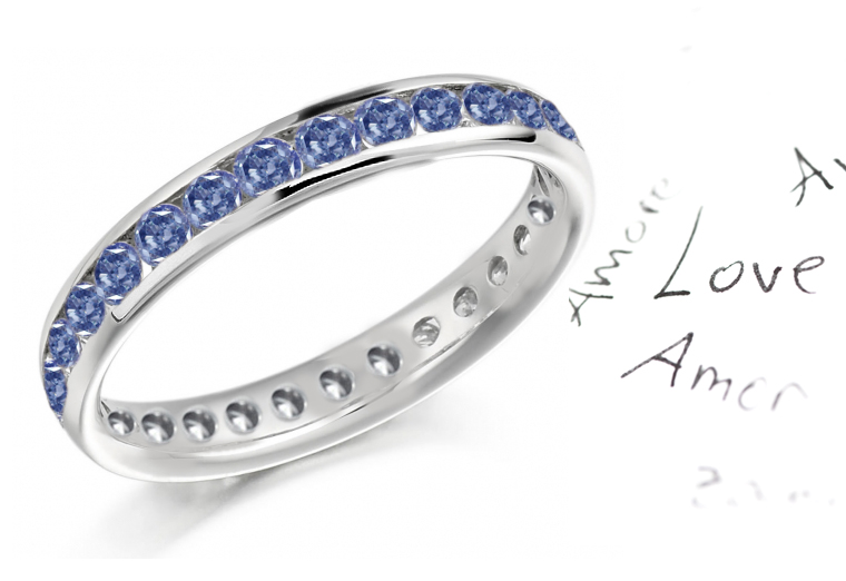 BLUE DIAMOND ETERNITY RINGS | ROMANCING WITH FANCY BLUE DIAMONDS | BLUE ...