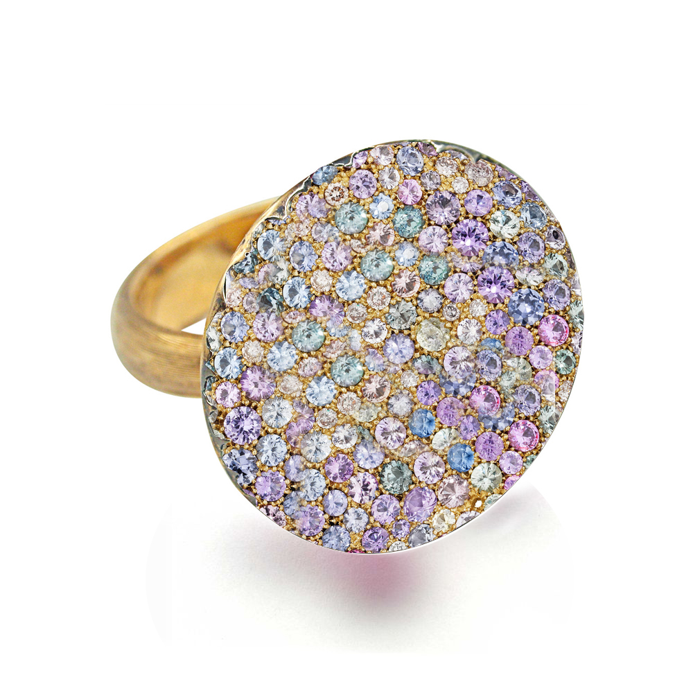 WOMEN'S FASHION MULTI-COLORED DIAMOND COCKTAIL RINGS